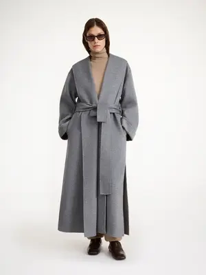 BY MALENE BIRGER Wool Blend Coat - Grey Melange