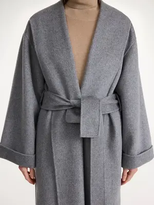 BY MALENE BIRGER Wool Blend Coat - Grey Melange