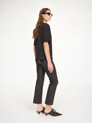 BY MALENE BIRGER Florentina Leather Trousers - Black