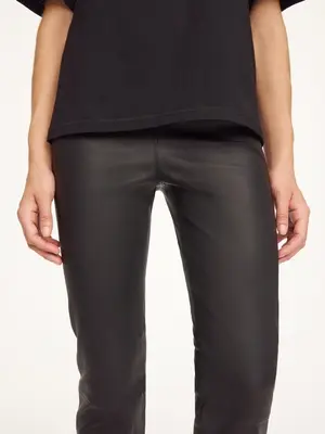 BY MALENE BIRGER Florentina Leather Trousers - Black