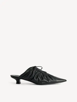BY MALENE BIRGER Masey Leather Mules - Black