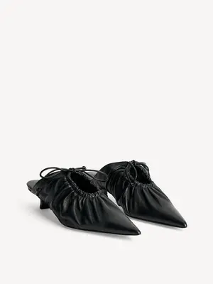 BY MALENE BIRGER Masey Leather Mules - Black