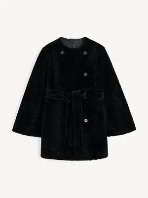 BY MALENE BIRGER Sannie Shearling Jacket - Black