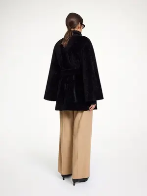 BY MALENE BIRGER Sannie Shearling Jacket - Black