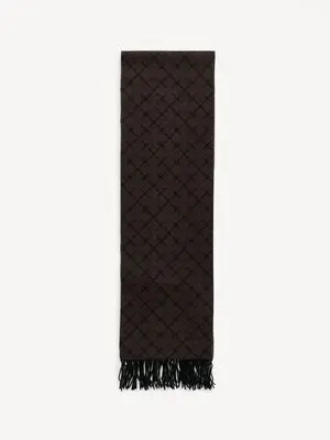 BY MALENE BIRGER Ortega Cashmere-blend Scarf Dark Chokolate