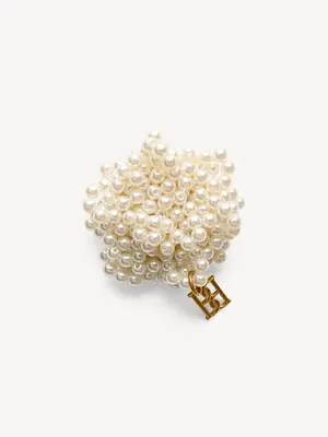 BY MALENE BIRGER Helea Brooch - Soft White