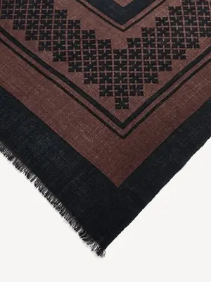 BY MALENE BIRGER Julee Wool Scarf - Dark Chokolate