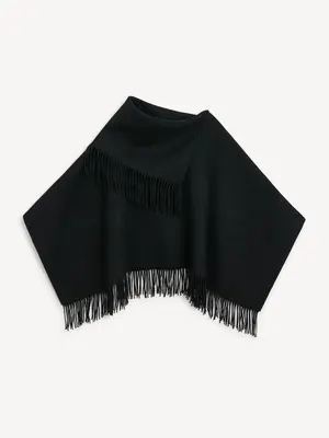 BY MALENE BIRGER Turtma Wool Poncho - Black