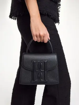 BY MALENE BIRGER Ramil Leather Shoulder Bag - Black