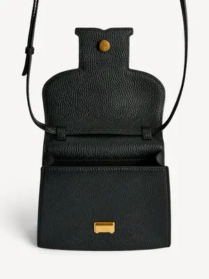 BY MALENE BIRGER Ramil Leather Shoulder Bag - Black