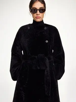 BY MALENE BIRGER Sandria Shearling Coat