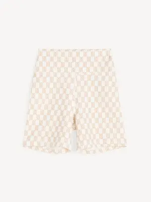 BY MALENE BIRGER Siola Athletic Shorts - Dark Sand Monogram