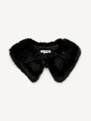 BY MALENE BIRGER Cowie Faux Fur Collar - Black