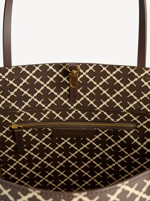 BY MALENE BIRGER Abi Printed Tote Bag - Warm Brown