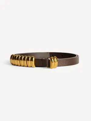 BY MALENE BIRGER Ounlo Leather Belt - Carafe