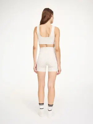 BY MALENE BIRGER Braga Athletic Top - Dark Sand Monogram