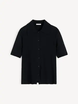 BY MALENE BIRGER Dotta Wool-silk Blouse - Black