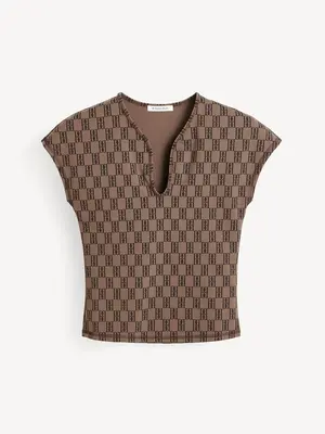 BY MALENE BIRGER Venezia Athletic Top - Dark Mahogany