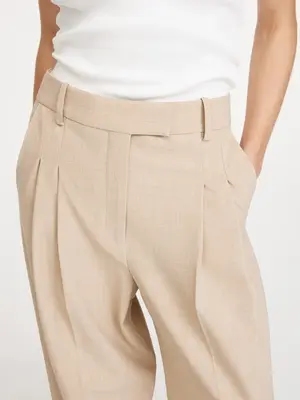 BY MALENE BIRGER Cymbaria High-waisted Trousers - Cinnamon Brown