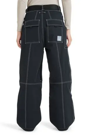 Roxy Drawcord-toggle Grid Pants - Anthracite