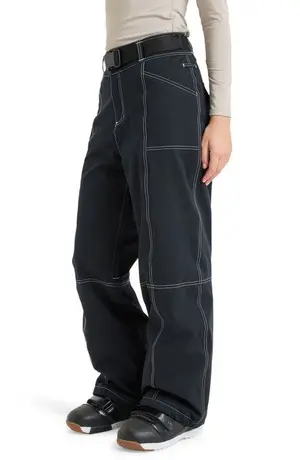 Roxy Drawcord-toggle Grid Pants - Anthracite