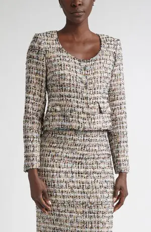St. John Metallic Tweed Jacket