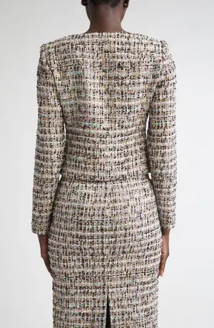 St. John Metallic Tweed Jacket