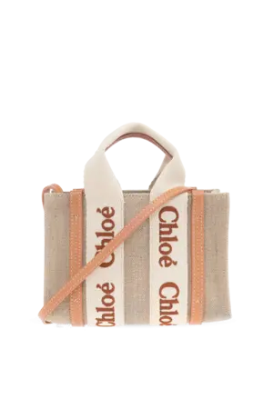 Chloé Woody Mini Tote Bag - Beige