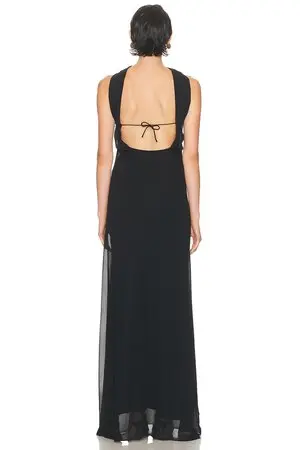 Christopher Esber Reverse Halter Silk Dress