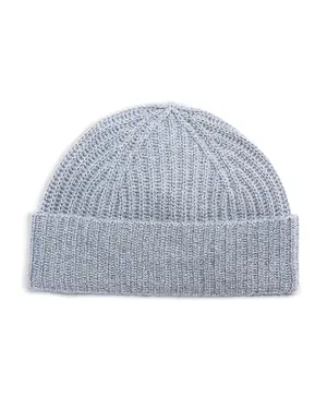 Bloomingdale'S Chunky Ribbed Knit Beanie - Light Grey Twist