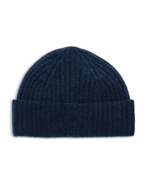 Bloomingdale'S Chunky Ribbed Knit Beanie - Navy Heather