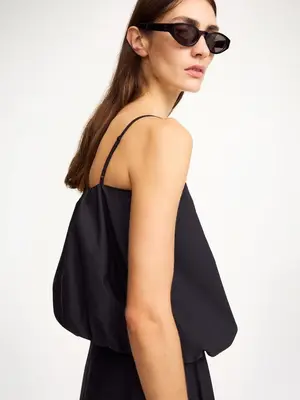 BY MALENE BIRGER Mia Organic Cotton Top - Black