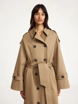 BY MALENE BIRGER Alaya Cotton Trench Coat - Fosil