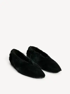BY MALENE BIRGER Merina Leather Flats - Black