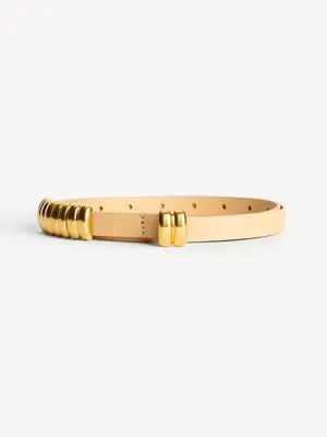BY MALENE BIRGER Ounlo Leather Belt - Light Camel
