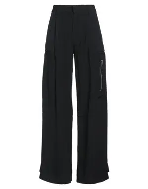 AMI Paris Wide-leg Cady Pants - Black