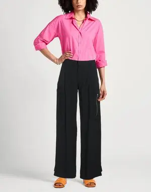 AMI Paris Wide-leg Cady Pants - Black