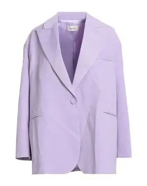 VICOLO Single-breasted Crepe Blazer With Satin Trims