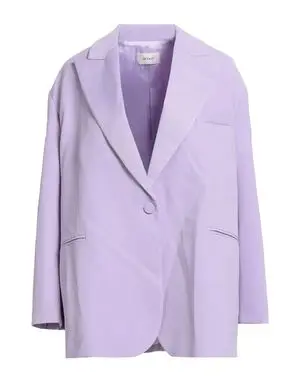 VICOLO Single-breasted Crepe Blazer With Satin Trims