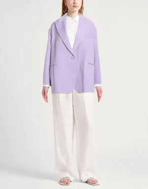 VICOLO Single-breasted Crepe Blazer With Satin Trims
