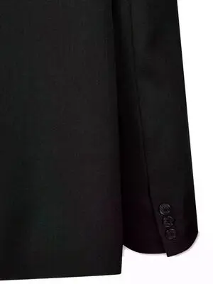 STUDIO TOMBOY Striped Single-breasted Blazer - Black
