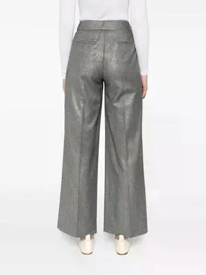 Peserico Metallic Wide-leg Pants