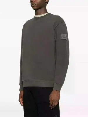 Stone Island Ribbed-trim Sweatshirt - Grey