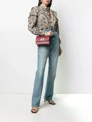 Furla Foldover Leather Crossbody Bag