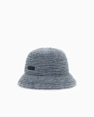 Giorgio Armani Wool Webbing Hat - Black