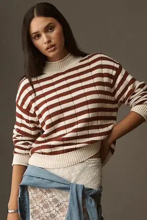 Rails Corrine Mock-neck Striped Sweater