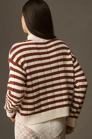 Rails Corrine Mock-neck Striped Sweater