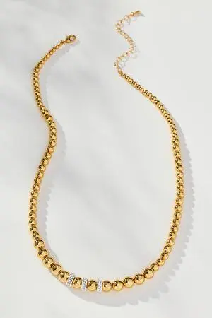 Anthropologie Ball Chain Necklace - Gold