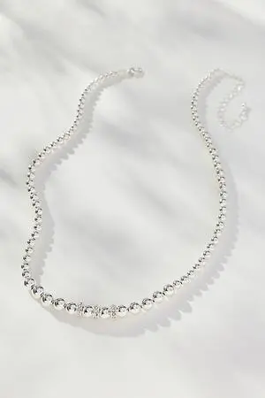 Anthropologie Ball Chain Necklace - Silver