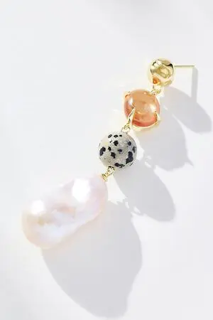 F+H STUDIOS Mixed Bag Pearl Drop Earrings